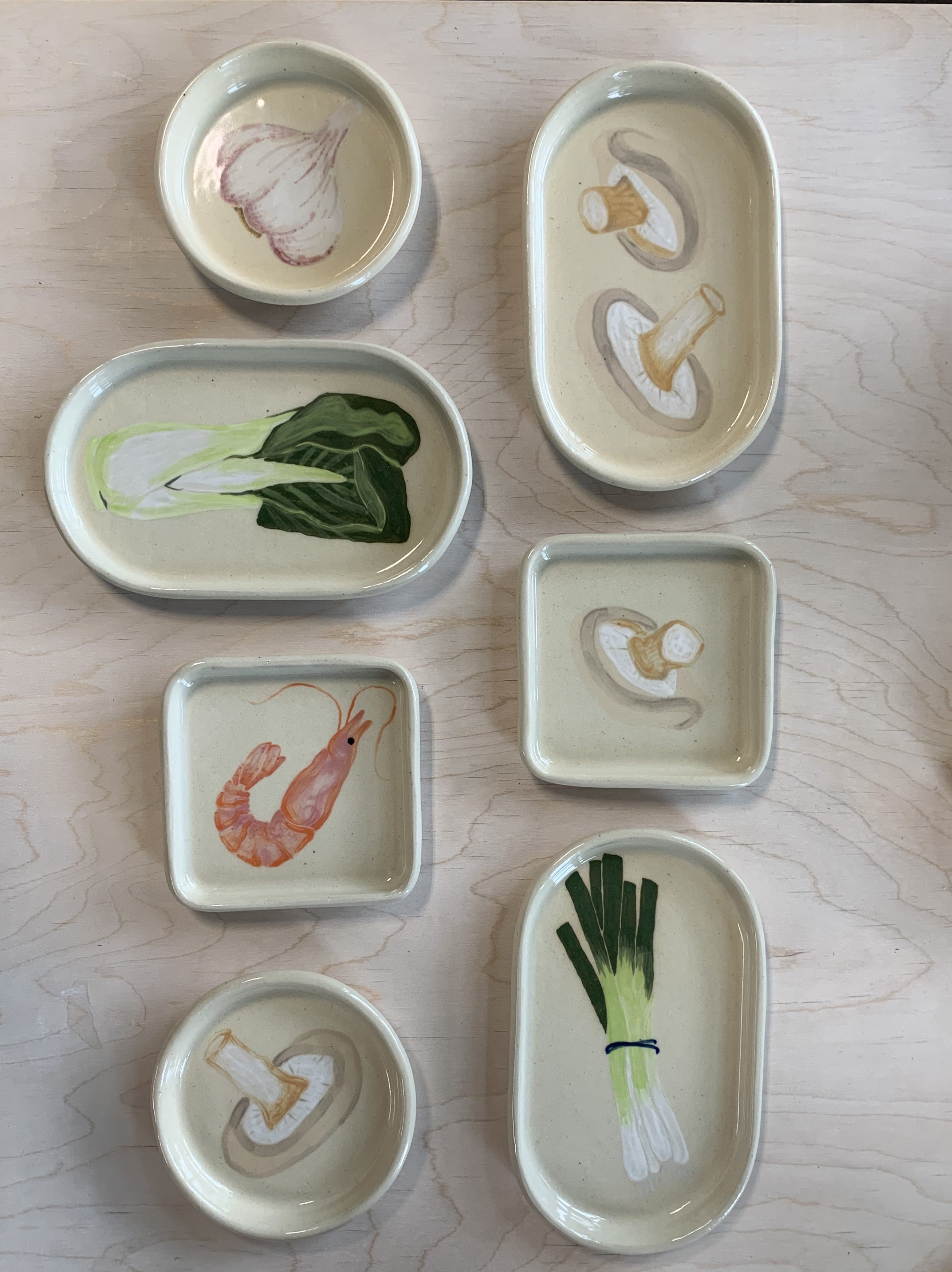 Asian Food Themed Small Plates – Carina Kooiman Studio